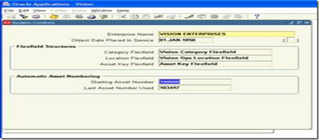 Pramod's Oracle Apps: Assets Setup configuration / End to end configuration of Oracle Fixed ...